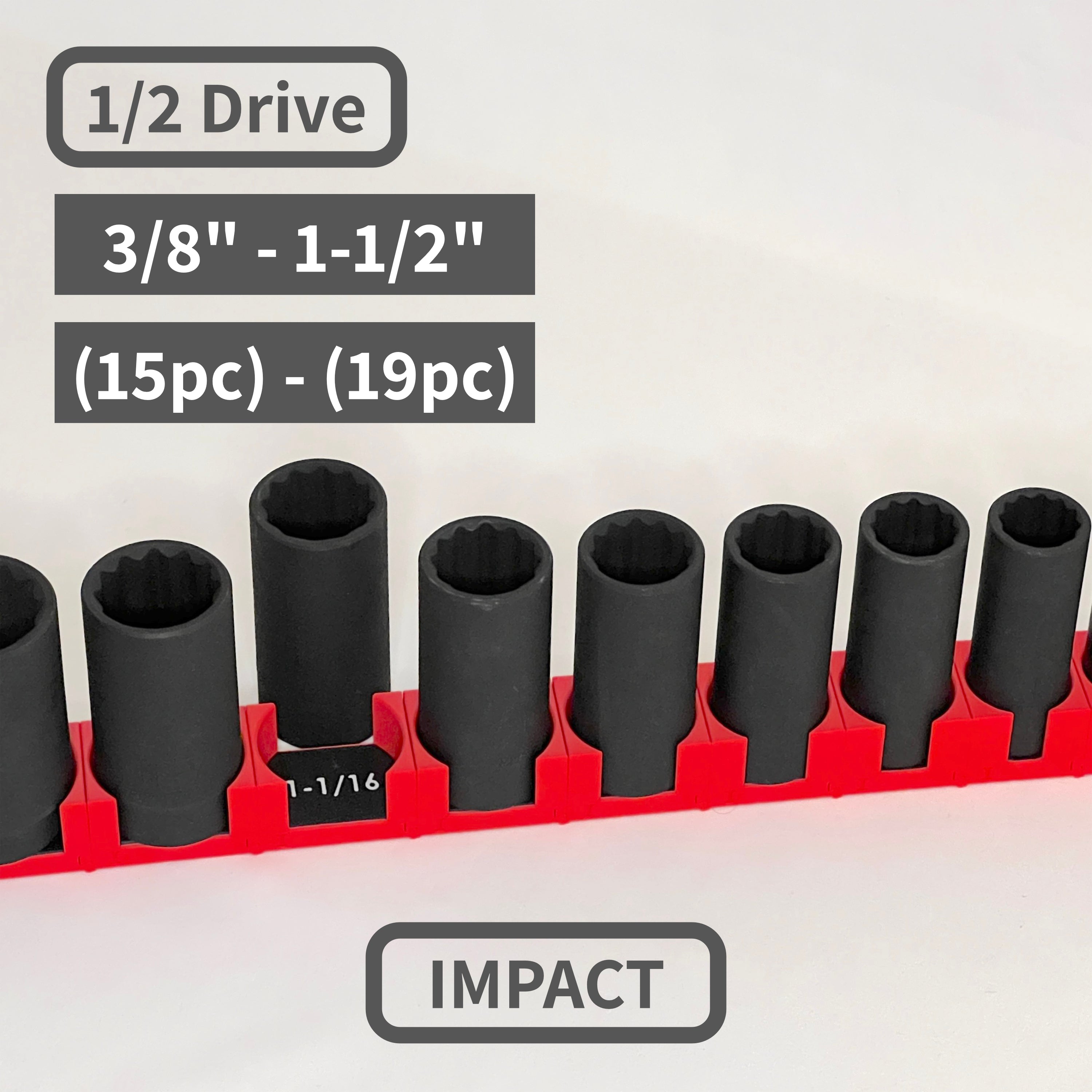 1/2" Modular Socket Organizer for SAE IMPACT Sockets – fdmOperations