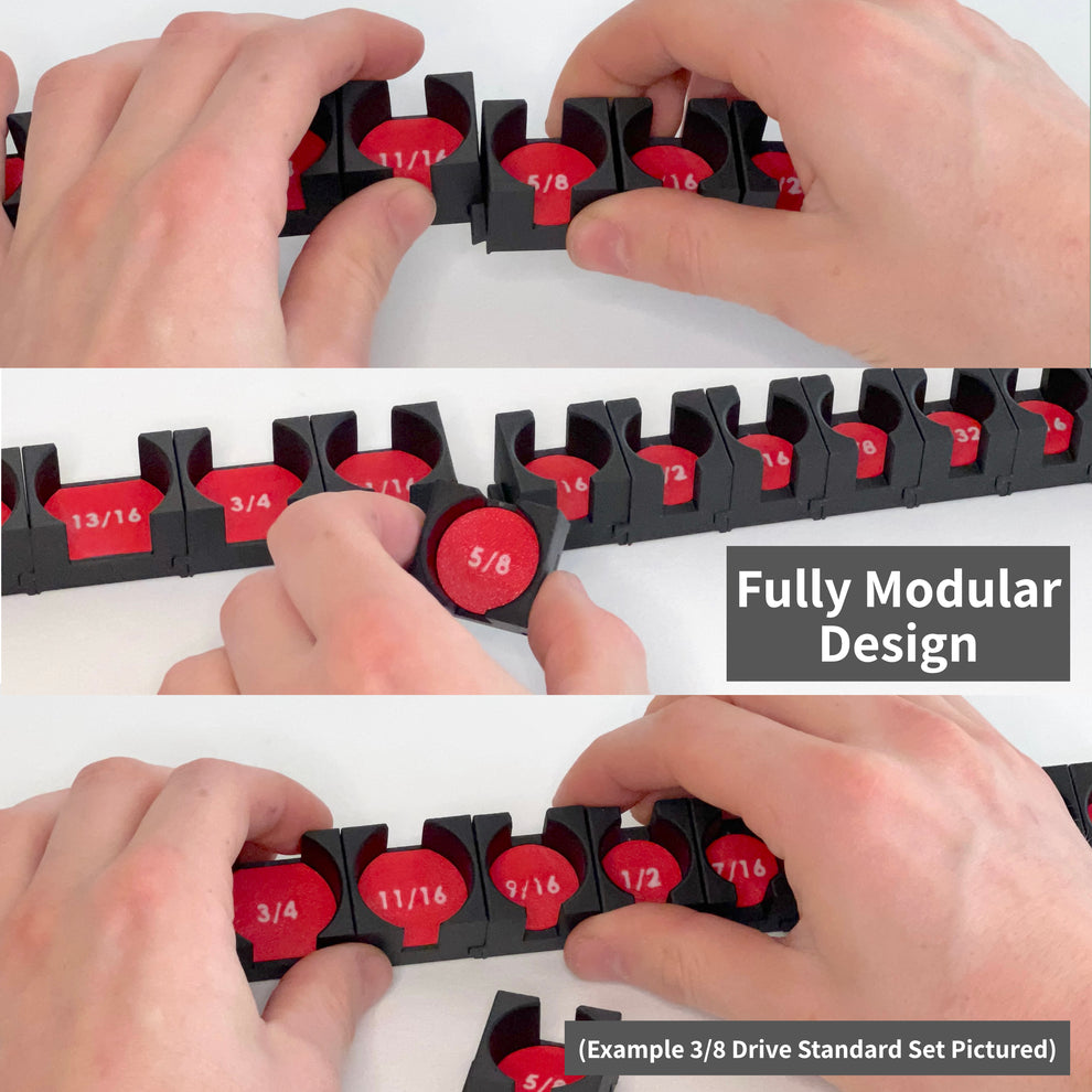 1/4 Inch Drive Metric Modular Socket Organizer 14pc (sockets not inclu ...